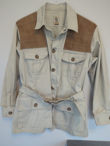 Vintage Bob Allen Shooting Jacket Mens Large Beige Button Pockets ...