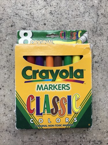 Vintage 1997 Crayola Classic Markers - 8 Pack Made in USA - Rare! Fast ...