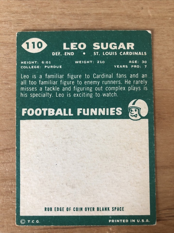 1960 Topps #110 Leo Sugar Cardinals | eBay