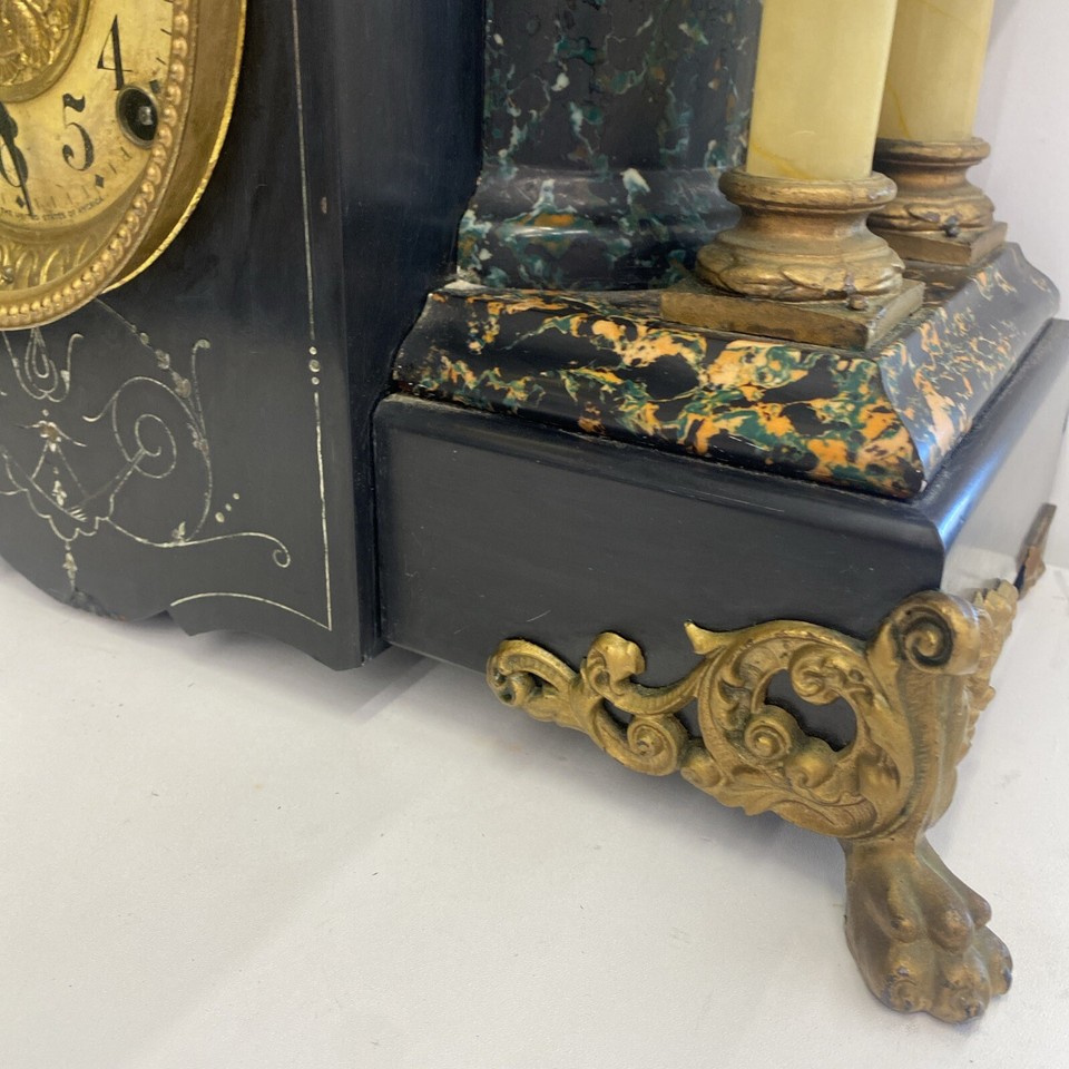 Seth Thomas Larkin 35 New Sucile Shasta Adamantine Mantle Clock dragon ...