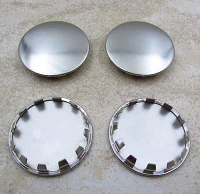 QTY 4 Steel Nickel Finish Plug Buttons 1-5/8" Hole Size, 1-13/16" Head ...