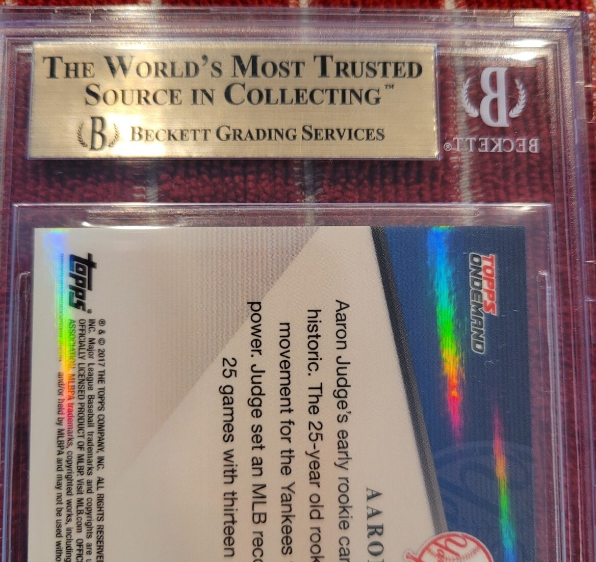 Aaron Judge 2017 Topps On Demand Yankees RC ROOKIE CARD GRADED BGS 10 ...