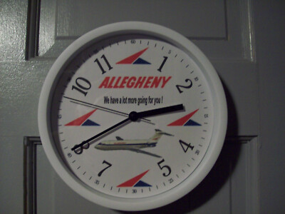 ALLEGHENY AIRLINES CLOCK BAC-111 US AIRWAYS AMERICAN USAIR PIEDMONT ...