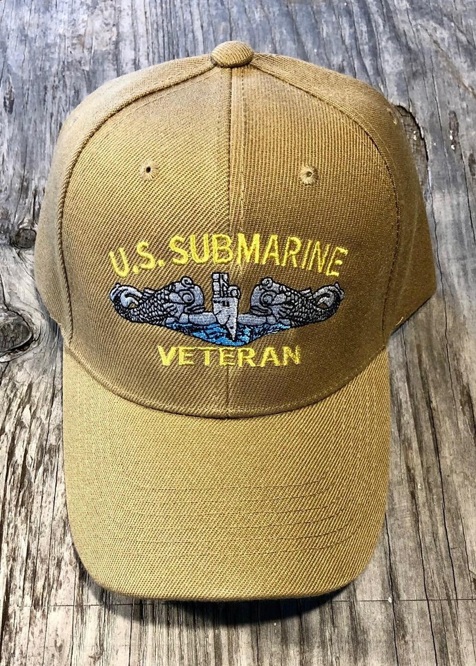 U.S. Submarine Veteran Ball Cap Submarine Enlisted Silver Dolphins Vet ...