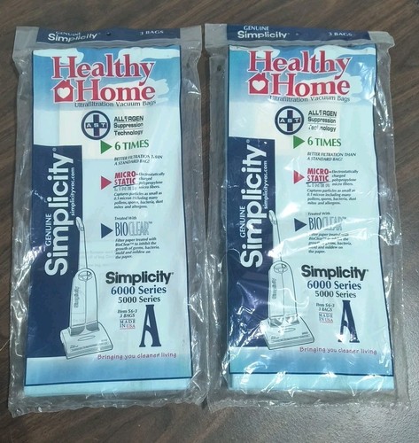 Simplicity Healthy Home 6000/5000 Series Ultra Filtration Vacuum Bags 6 ...