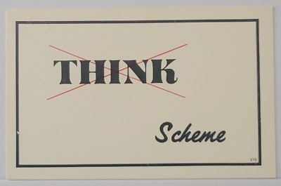 Don't Think Instead Scheme Vintage Postcard | eBay