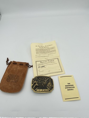 The Great American Buckle Collection Nebraska Pheasants Solid Brass ...