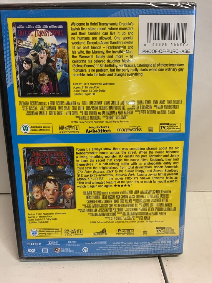 🛑 Family Fun Collection 2 Movies Hotel Transylvania & Monster House ...