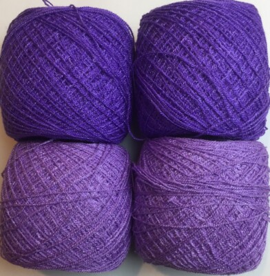 Cristal Lace yarn. Colors 983/23, Acrylic/Rayon. 900 yards per ball. 1 ...