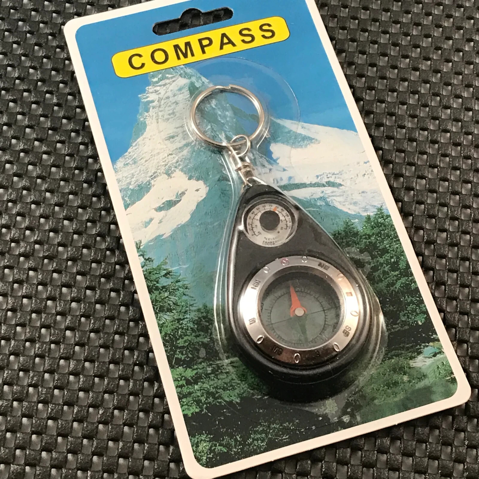 Survival Compass and Thermometer Keychain Tool (CS-177) with Keyring ...