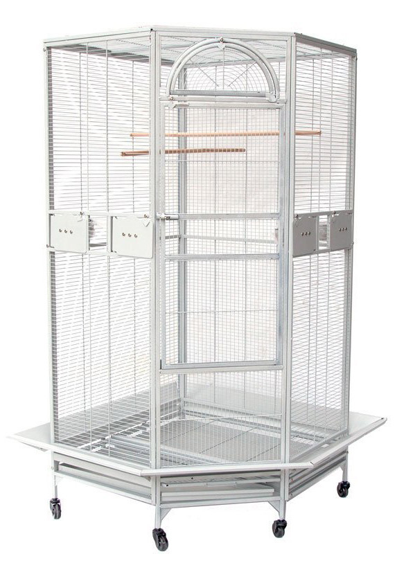 3 Color, NEW Large Corner Parrot Bird Wrought Iron Bird Cage Size R30 ...