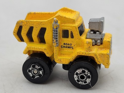 Vintage Road Champs Micro Machines Dump Truck Yellow 1987 Mini car ...