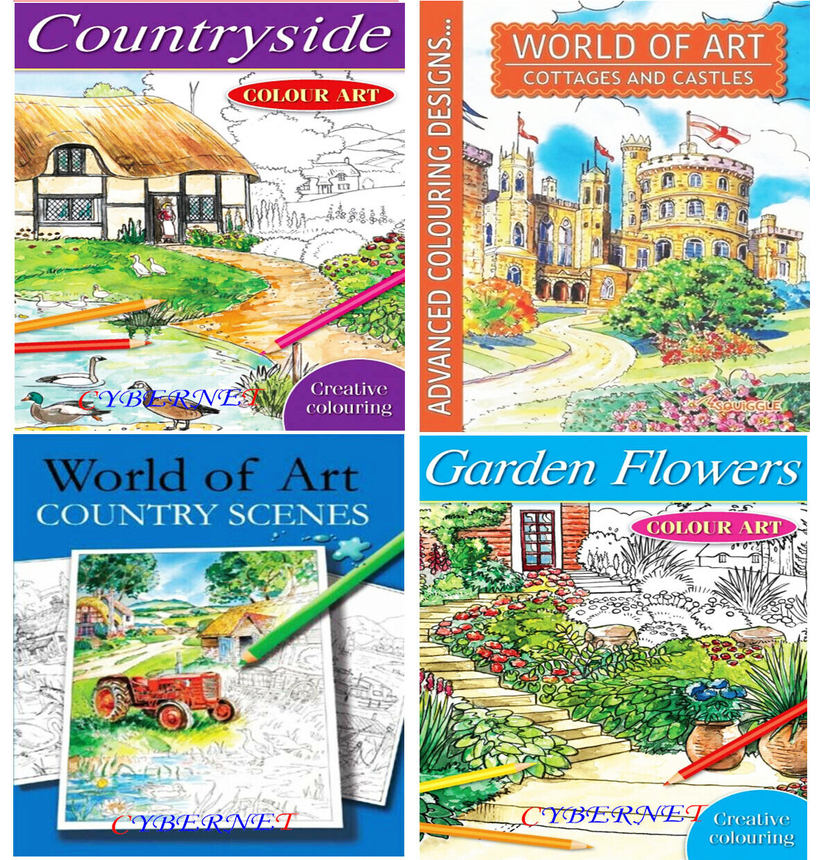 Adult Art Colour Therapy Colouring Book Books Anti-Stress WORLD OF ART ...
