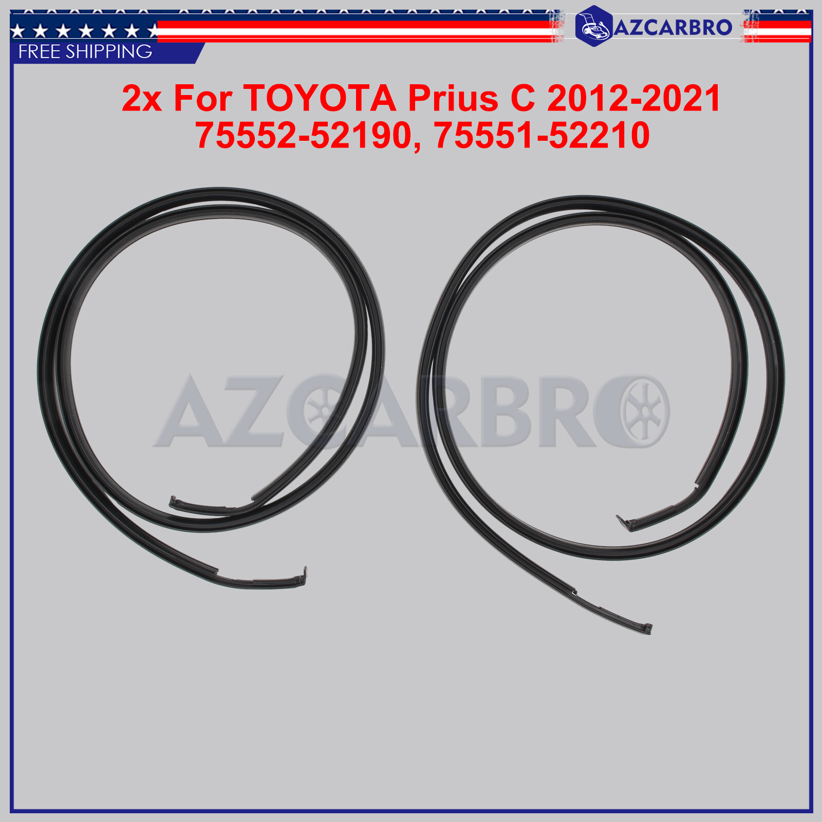2x For TOYOTA 75552-52190 75551-52210 Prius 2012-2021 C New Roof ...