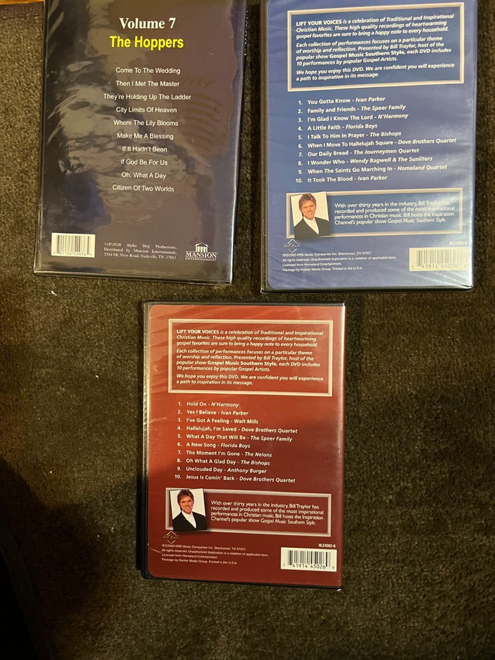 3 DVD LOT, SING OUT AMERICA THE HOPPERS, LIFT UP YOUR VOICES: PRAYER ...