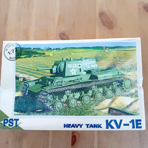 PST 1/72 Heavy Tank KV-1E No: 72016 Model kit. Open box with sealed ...