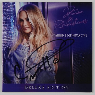Carrie Underwood JSA signed autograph CD Booklet Denim & Rhinestones | eBay