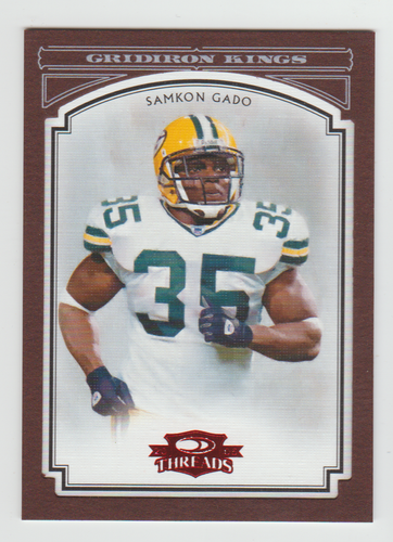 SAMKON GADO Packers 2006 Donruss Threads Gridiron Kings RED FRAMED ...