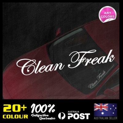 Clean Freak Windscreen Decals 500x70mm JDM Stickers Vinyl Lower Car ...