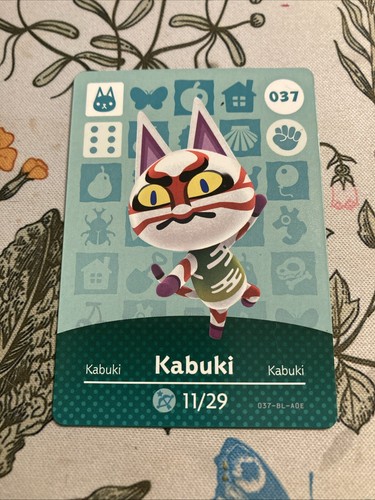 KABUKI #037 Animal Crossing Amiibo Authentic Nintendo Mint Card From ...