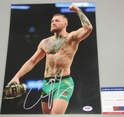 CONOR McGREGOR Hand Signed 11"x14" Photo +PSA DNA COA *BUY 100% GENUINE ...