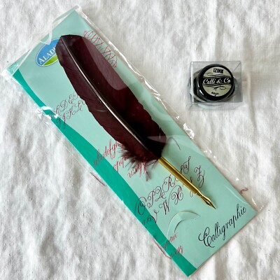 Aladine Caligraphie Quill Pen & Ink Made in France Steel Nib Quill Onyx ...