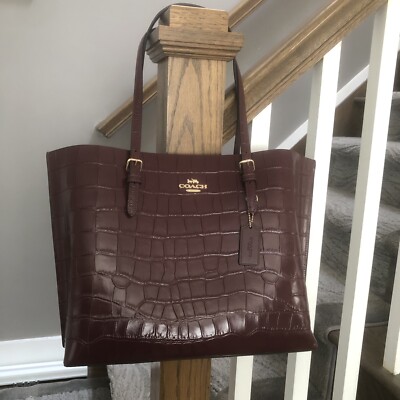 Coach Large Mollie Tote Bag CW018 Color in Merlot Brand New | eBay