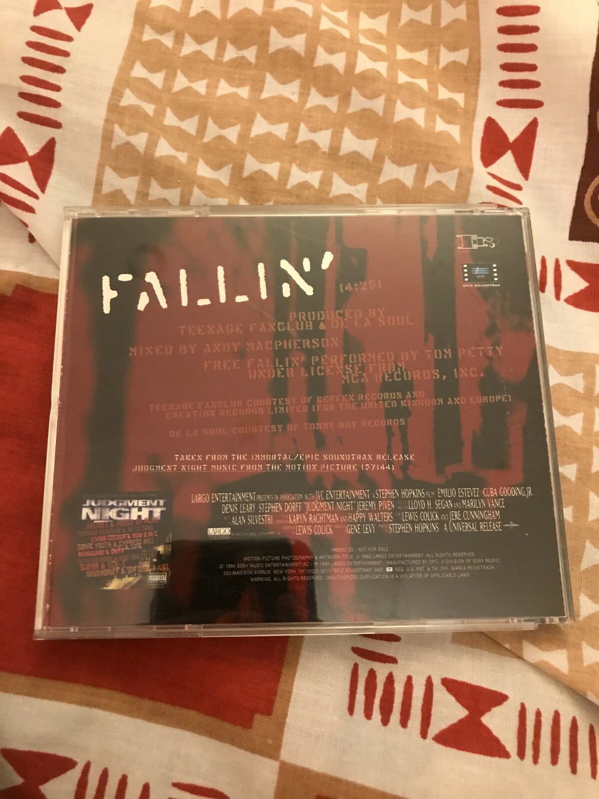 Teenage Fanclub & De La Soul *Fallin *CD *promo single *NM/NM *Immortal ...