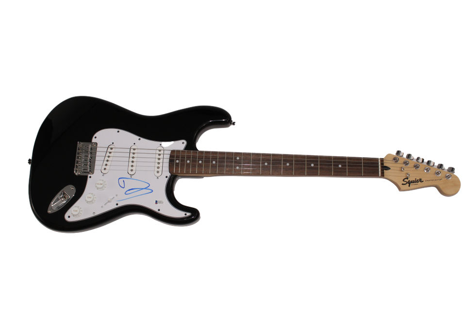 DAVE GROHL SIGNED AUTOGRAPH FS BLACK FENDER ELECTRIC GUITAR FOO ...