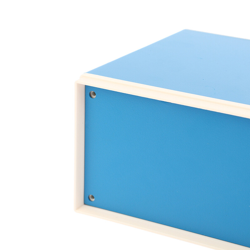Blue Junction Box Metal Rectangle Electronic Project Case DIY ...