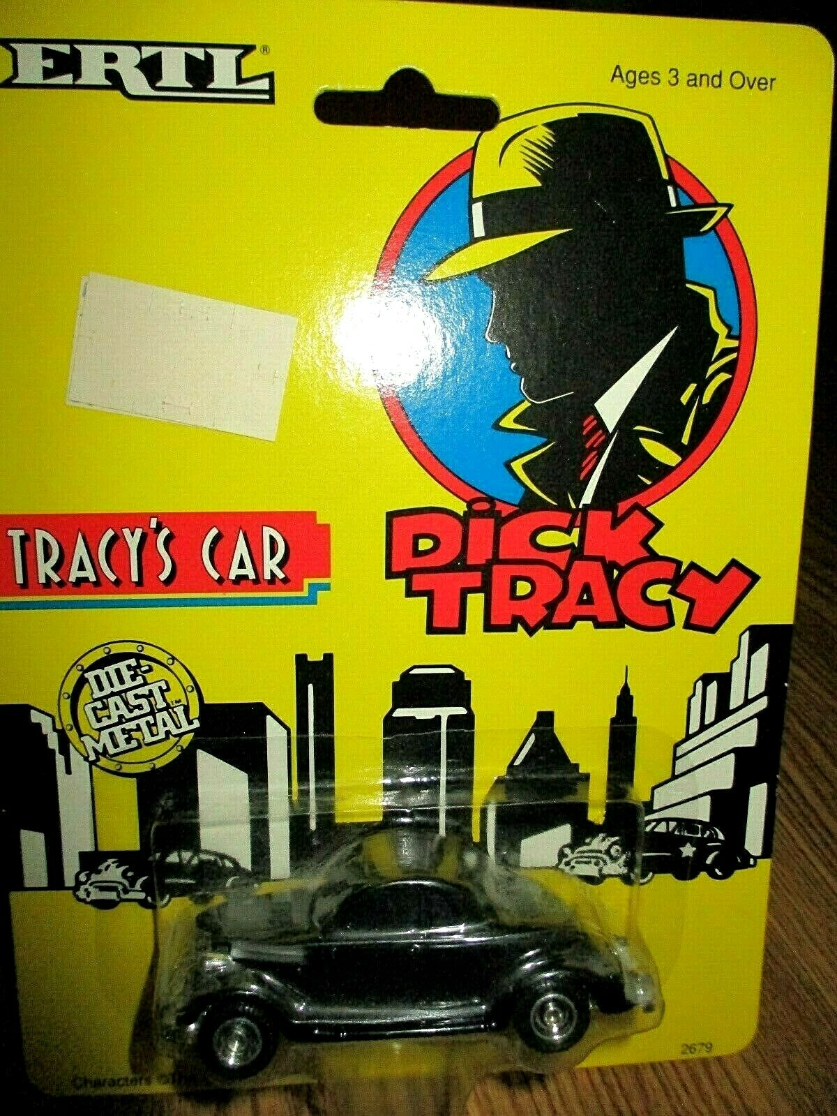 1990, 1:64, ERTL/Walt Disney, Dick Tracy Diecast Black Coupe, TRACY'S ...