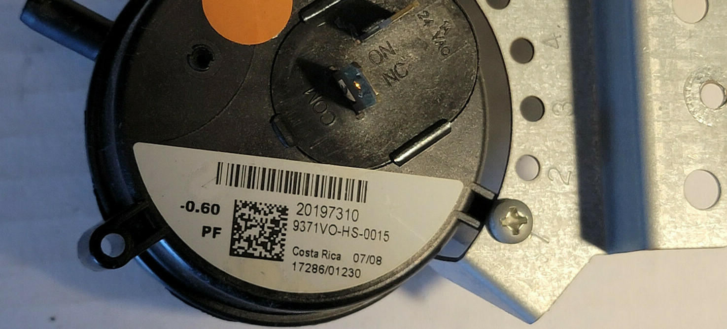 MPL 9371VO-HS-0015 Furnace Air Pressure Switch 20197310 | eBay