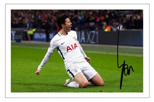 SON HEUNG MIN Signed Autograph PHOTO Fan Gift Signature Print TOTTENHAM ...