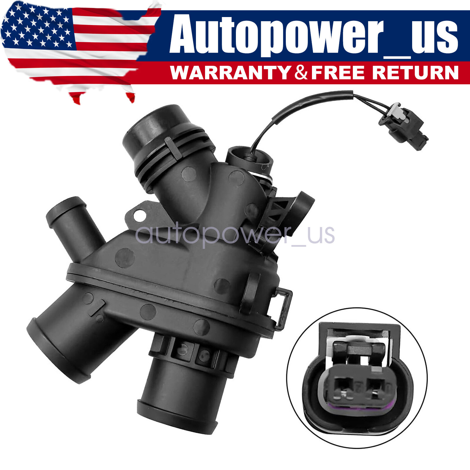 Fit 2015-2021 Land Range Rover 3.0L LLR117568 Thermostat Water Outlet ...