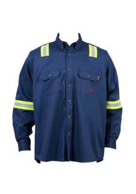 FORGE FR BUTTON UP SHIRT WITH HI VIS REFLECTIVE TAPE LIGHTWEIGHT | eBay