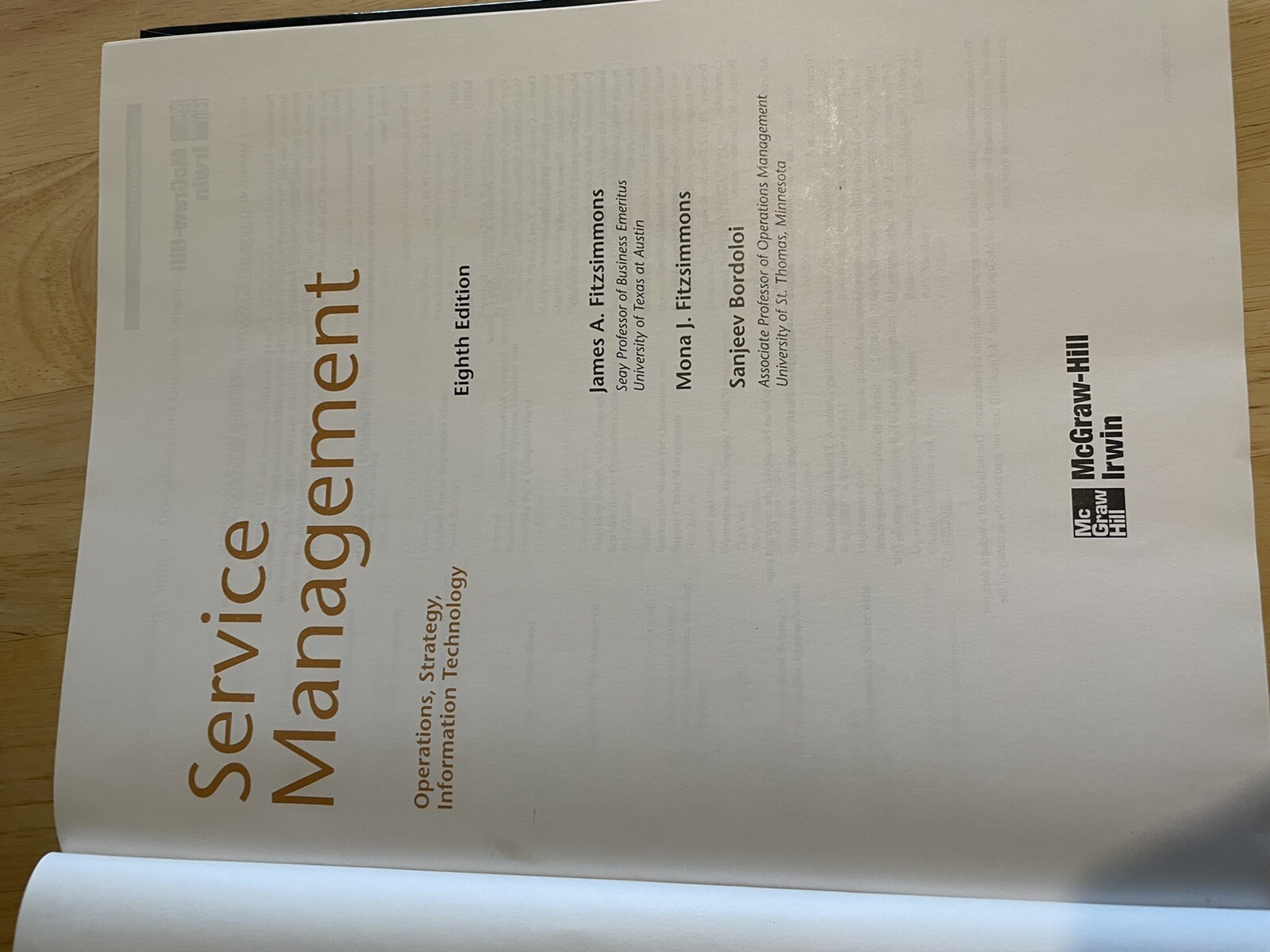 Service Management : Operations, Strategy, Information Technology by ...