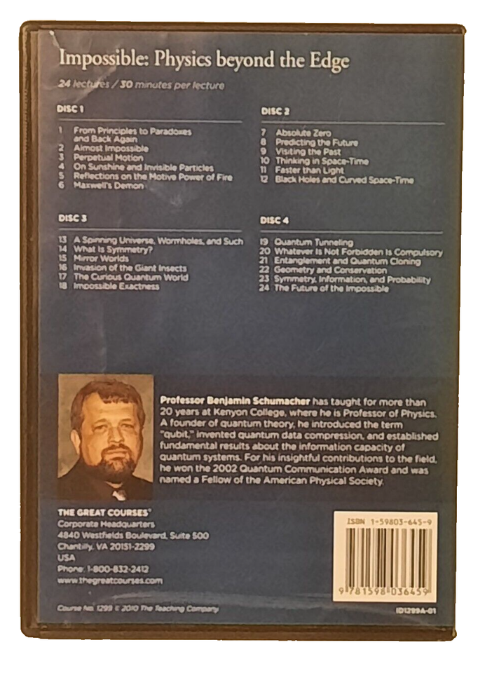 Impossible : Physics beyond the Edge 2010 DVD 4 Disc Science ...