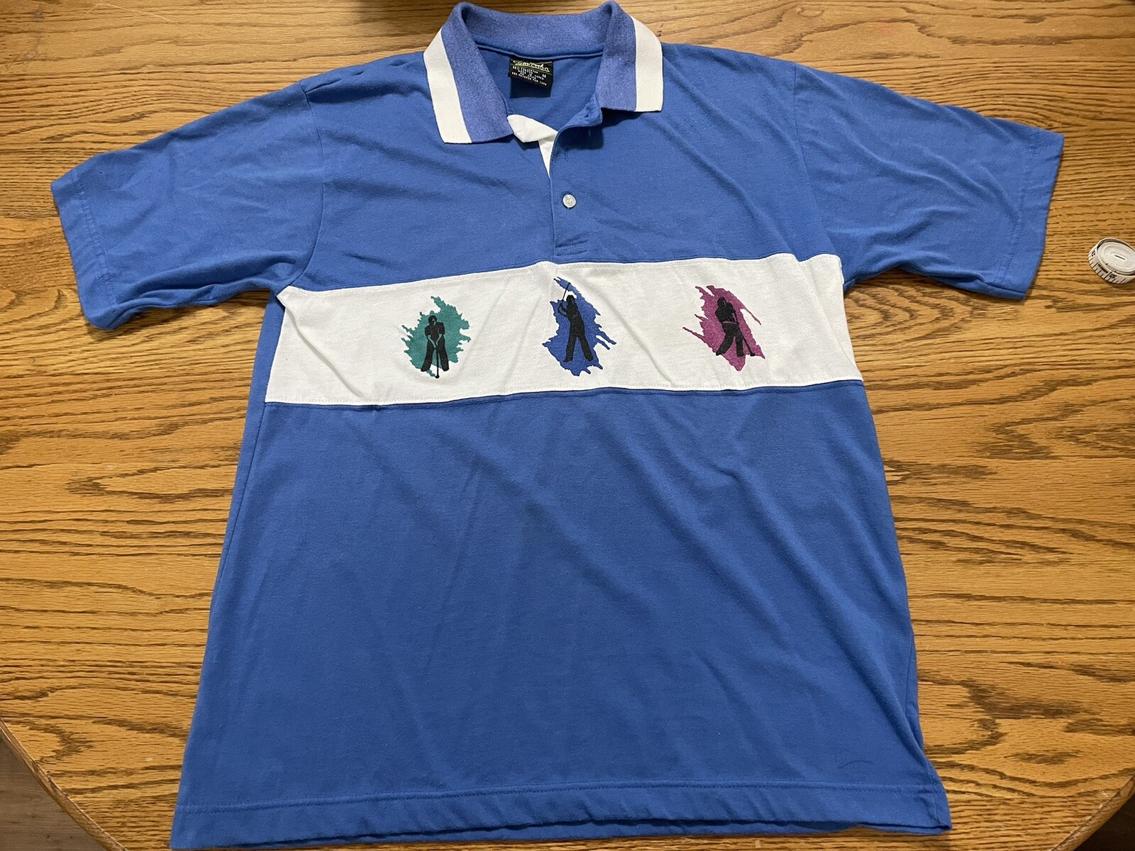 Vintage Chip Beck Golf Polo Shirt Color Block Medium - Gem