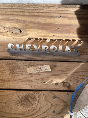 (1) 1947-1953? Chevy Truck Pickup Hood Side Emblem Nameplate Marker ...