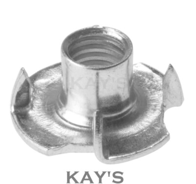 M4 M5 M6 M8 M10 FOUR PRONGED T NUTS THREADED INSERTS FOR WOOD A2 ...