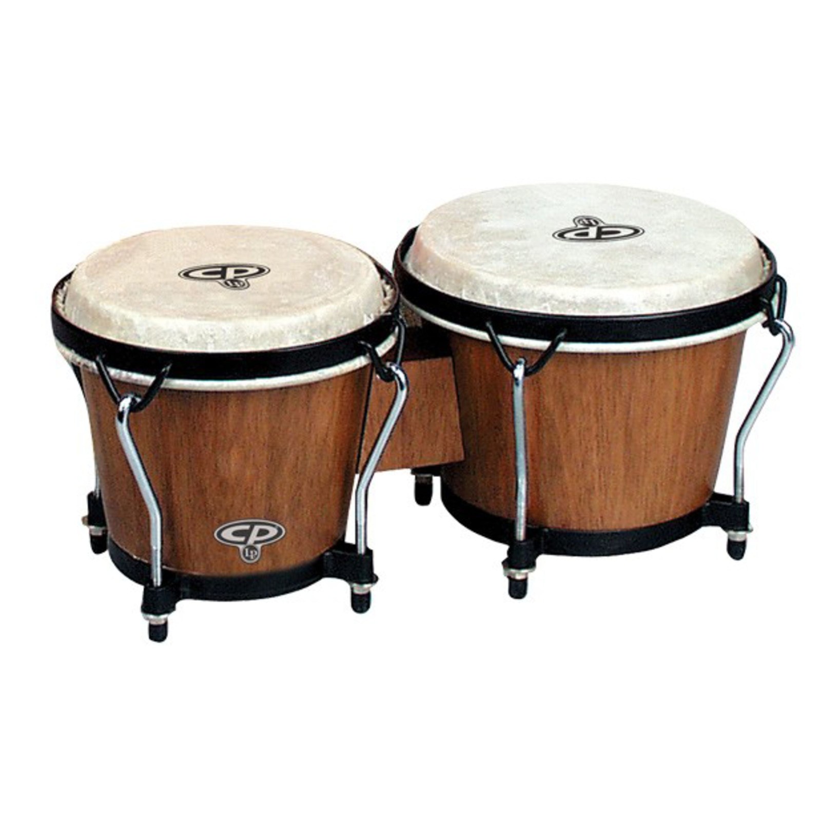 Latin Percussion Traditional Bongos CP221-DW, 6"&7", Dark Wood, Black ...