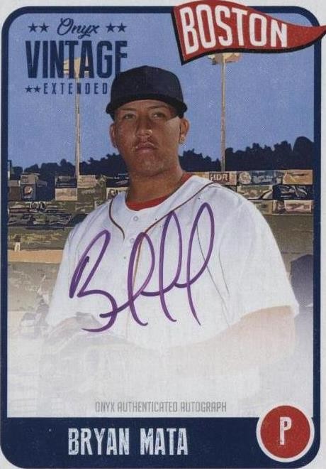 2020 Onyx Vintage Extended - Bryan Mata #EABM Purple Ink Autographs /10 ...