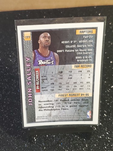 1995-96 Topps Finest Basketball #177 John Salley Toronto Raptors NBA | eBay