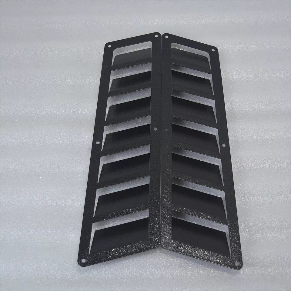 Universal Custom Hood Vent Louver Cooling Panel ABS Steel Black | eBay