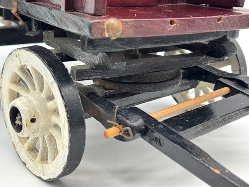 Vintage Style Wooden Gypsy Caravan Vardo Wagon Model Toy 13" Folk Art ...