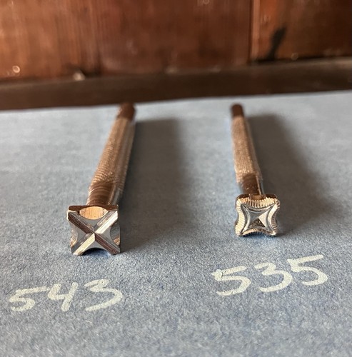 TWO Craftool Co Geometric Vintage Leather Stamps 535 And 543 | eBay
