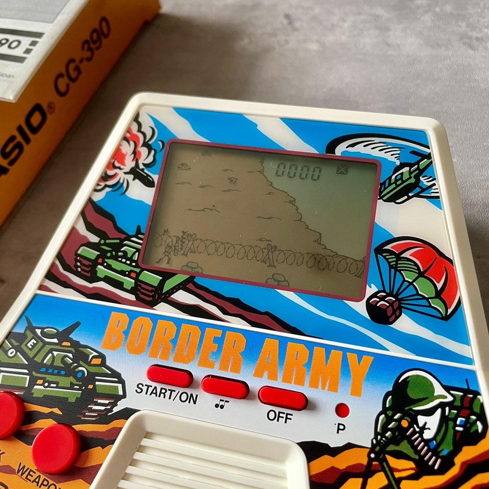 CASIO LCD game console CG-390 BORDER ARMY Nostalgic GAME WATCH 80s 90s ...