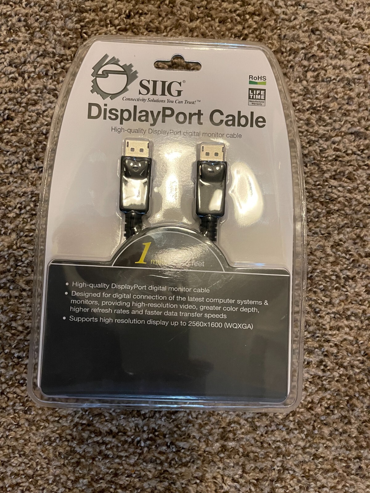 SIIG Cb-dp0012-s1 DisplayPort Cable - 1m for sale online | eBay