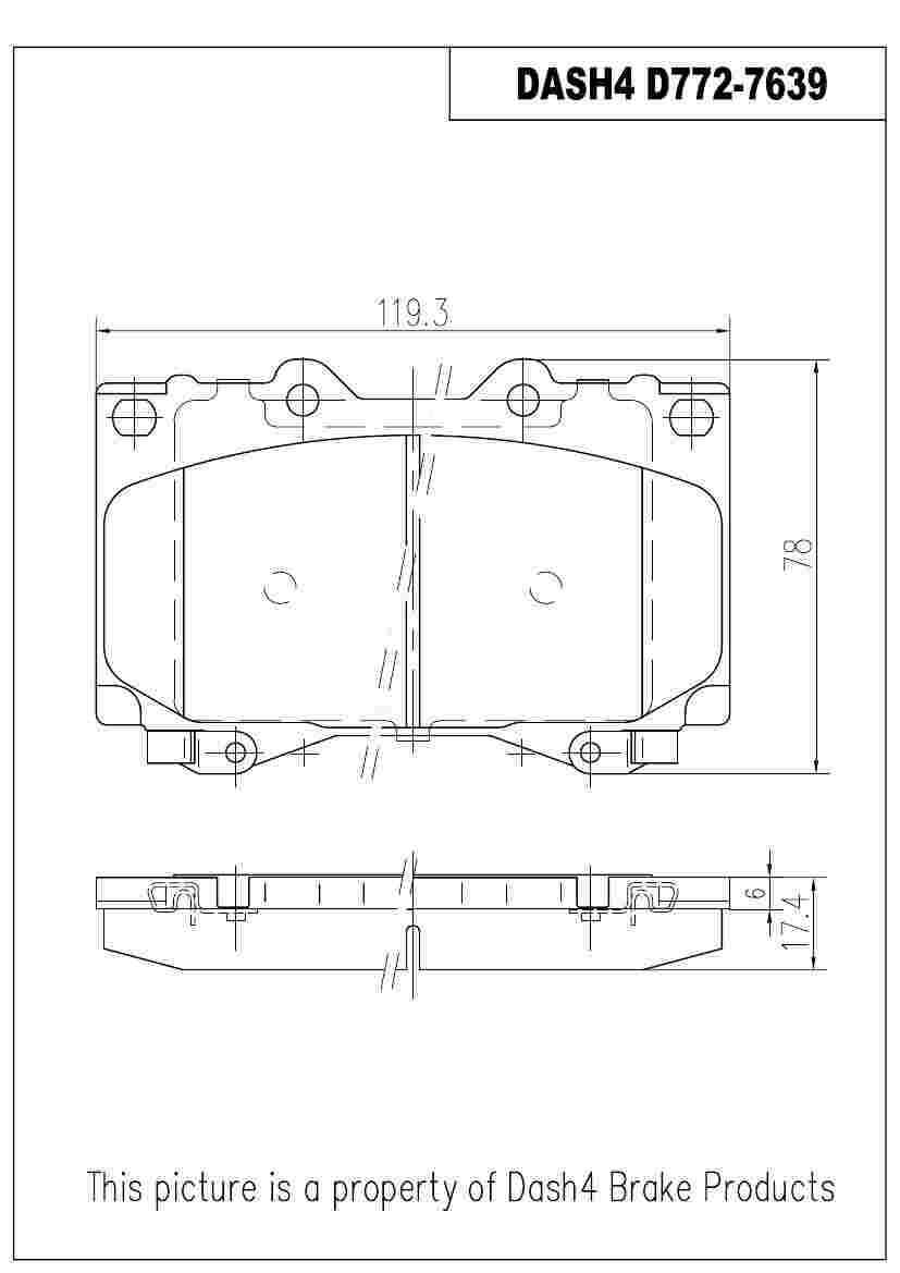 Disc Brake Pad Set-Premium Organic Pads Dash 4 Brake D772 for sale ...