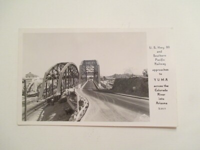 RPPC Yuma Arizona Postcard Southern Pacific Railway Colorado River Real ...